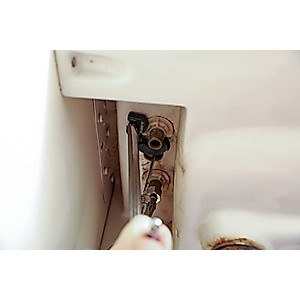 ARES 33004-11-Inch Basin Wrench with Adjustable Jaw - Jaw Adjusts from 3/8 Inch to 1 1/4 Inch - Basin Wrenches Increase Access in Tight Spaces