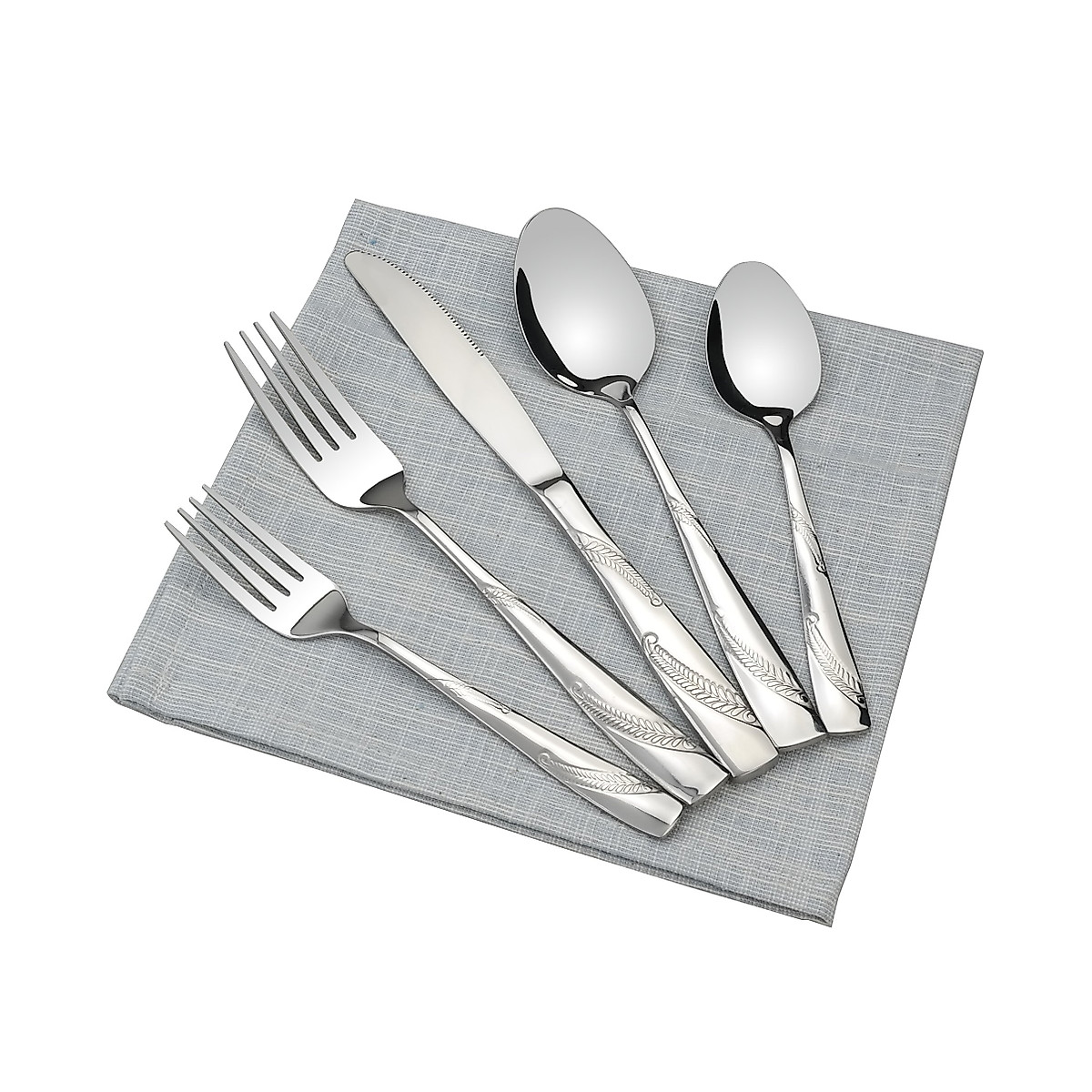 Nicesh 60-piece Stainless Steel Flatware Set, Service for 12