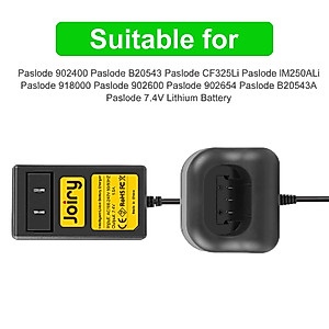 Joiry 7.4V Li-Ion Charger 902667 Compatible with Paslode 902654 902600 B20543A B20543 CF325LI 918000 IM250A Li Battery (Not for Ni-MH/Ni-Cd Battery)