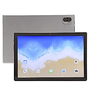 10 Inch Tablet PC,6G RAM 128G ROM,2.4G 5G WiF,1920x1200 IPS Display Screen,Android 12 8MP Front Camera 20MP Rear Camera USB C Rechargeable 8800mA Battery 4G Calling Tablets,Grey(us)