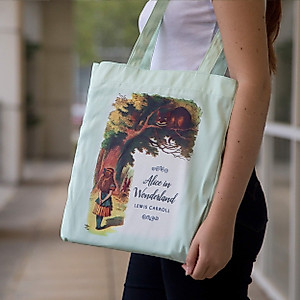 Well Read Alice in Wonderland Book Themed Tote Bag for Book Lovers - Ideal Literary Gifts for Book Club, Readers, Authors & Bookworms - Versatile Shoulder Bag Company