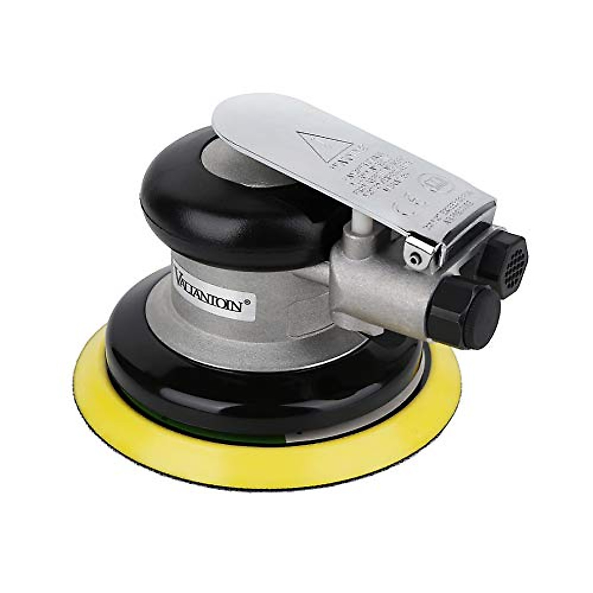 Valianto 5" Air Random Orbital Sander, Dual Action Pneumatic Orbit Orbit Polisher Pro Grinding Sanding Tools Silver