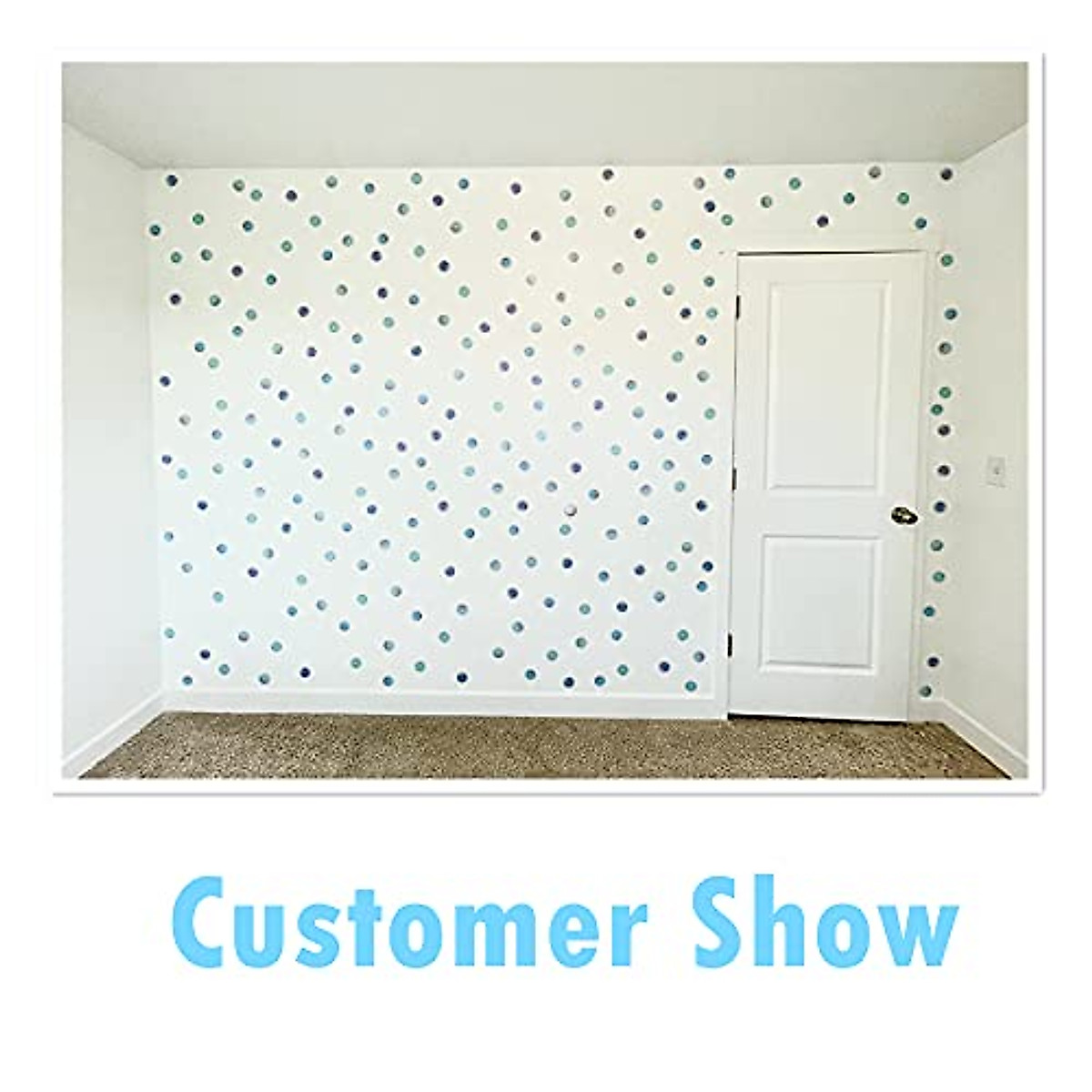 ROFARSO 120 Decals 2.2'' Hazy Gradient Blue Purple Color Polka Dots Wall Decals Stickers DIY Removable Peel & Stick Wall Art Decorations Home Decor for Nursery Bedroom Living Room Playing Room