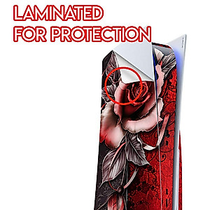 ITS A Skin Skins Compatible with Sony Playstation 5 Console Disc Edition - Protective Decal Overlay Stickers wrap Cover - Beautful Rose Design