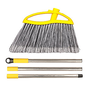 Gloffer Outdoor Angle Broom Heavy Duty with Long Handle Stiff Bristles for Garage Garden Commercial and Industrial