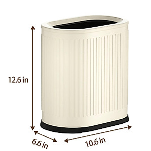 IVTUVTI Slim Bathroom Trash Can, 1.6 Gallon Garbage Can with Inner Barrel, Small Stainless Steel Wastebasket, Garbage Container Bin Waste Bin for Kitchen, Home, Office, Bedroom