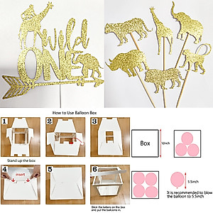 YSHMFEUX Wild One Birthday Decorations Party Supplies for Girl, 1st Birthday Girl Decorations, Jungle Animal 1st Birthday Party Supplies, First Birthday Decorations for Girls