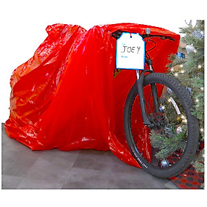 Iconikal Giant, Jumbo Bike Size Gift Bag, Wrap, Red, 96 x 60-Inches