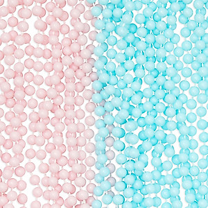 Sparkle and Bash Baby Gender Reveal Party Favors, Team Boy and Girl Button Pins, Bead Necklaces (48 Pieces)