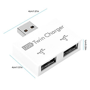 USB Hub, Firm Plug and Play Hub for Travel for Laptop for Home for Computer(White, 12)