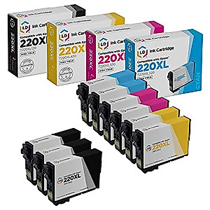 LD Products Remanufactured Replacement for Epson 220XL Ink Cartridges 220 XL (3 T220XL120 Black 2 T220XL220 Cyan 2 T220XL320 Magenta 2 T220XL420 Yellow 9-Pack) for XP-320 XP 420 WF-2650 WF2660 WF-2750