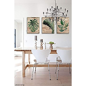 Banana Leaf Nature Wall Art Canvas Paintings kitchen Living room Painting For Wall Wall Art Green Tropical Leaf Art Small Wall Art FLower Canvas Wall Art Tropical Plant Wall Art Green Leaf Wall art