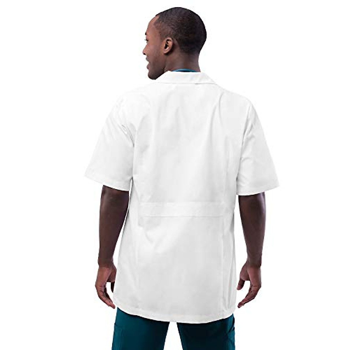 Adar Universal Unisex Lab Coats - Short Sleeve 31" Consultation Lab Coat - 2816 - White - M