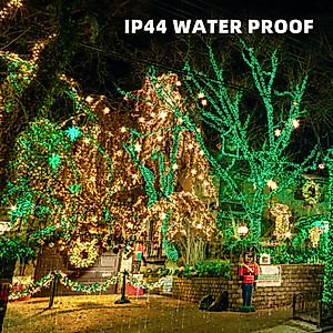TW SHINE Green Christmas Lights, 20FT 100 Count Incandescent Halloween Lights, Waterproof St. Patrick's Day Decorations for Outdoor Indoor Xmas Tree Patio Home Party Garden Yard Decor