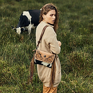 Myra Bag Coral Paz Hand-Tooled Bag S-4381