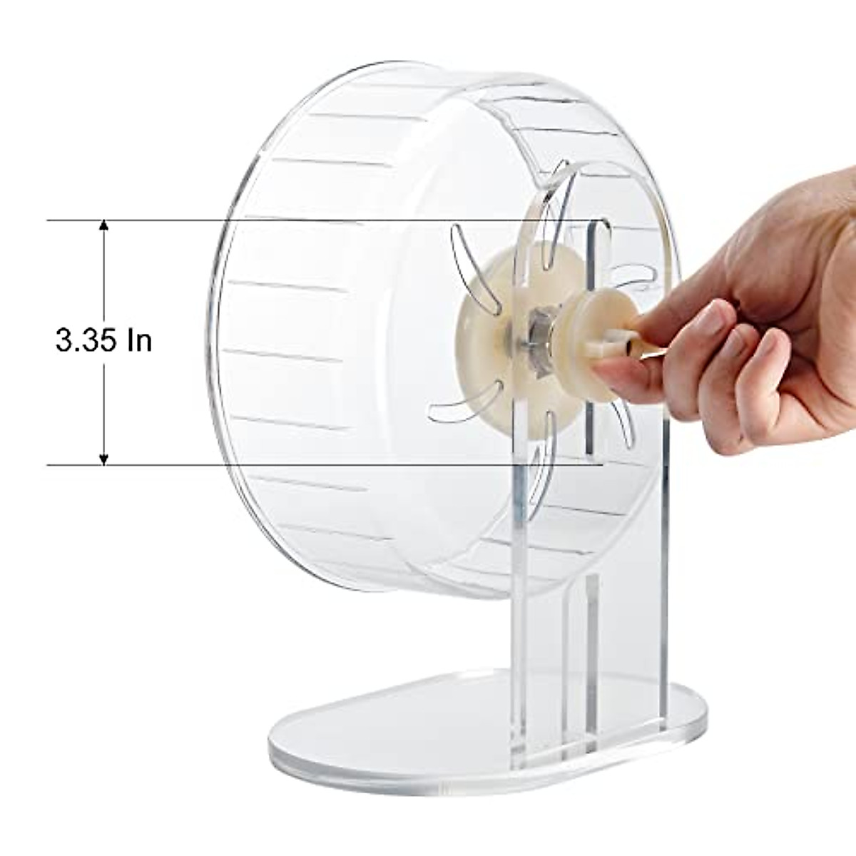 Sirvarni Super-Silent Hamster Exercise Wheel - Hamster Toy Accessories 9.45 Inch Running Spinner with Adjustable Stand Quite Runner for Small Animal Pet Gerbil Dwarf Syrian Hedgehog Rat Mouse Mice