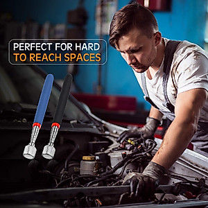 Telescoping Magnetic Pickup Tool 15 Lbs Magnetic Pick-up Grabber 30 Inch Telescoping Magnet Stick Retrieval Tool for Men Father's Birthday Day Thanksgiving and Christmas (2)