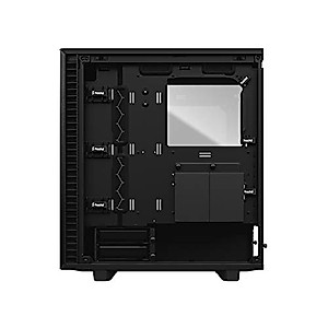Fractal Design Define 7 Compact Black Brushed Aluminum/Steel ATX Compact Silent Dark Tinted Tempered Glass Window Mid Tower Computer Case