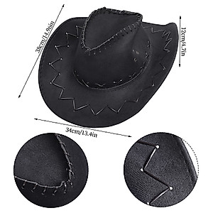 choyaxo Western Cowboy Costume Set Including Cowgirl Hat Heart Shaped Sunglasses and Bandana for Halloween，Black