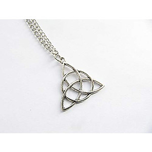 Silver Celtic Knot Triquetra Pendant Necklace // Alternative // Pagan // Charmed