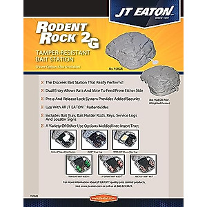 J T Eaton JT Eaton 928GR Rodent Rock 2G Bait Station, (4-Pack)