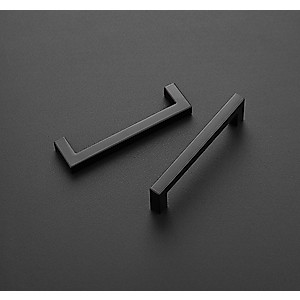 Ravinte 20 Pack 5 Inch Kitchen Square Cabinet Handles Matte Black Cabinet Pulls Black Drawer Pulls Kitchen Cabinet Hardware Kitchen Handles for Cabinets Cupboard Handles Drawer Handles