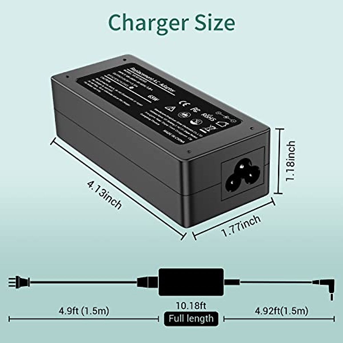 65W 45W AC Adapter Laptop Charger Compatible for HP Envy Pavilion Stream X360 13 15 17 15-1039wm 15-1033wm 15-w117cl 15-w237cl 15m-cn0011dx 15m-bp111dx 15m-bq121d Laptop Notebook PC Power Supply Cord