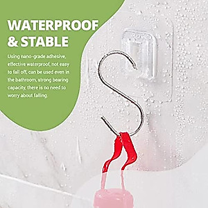 12 Pairs Double-Sided Adhesive Wall Hooks Hanging Hooks Heavy Duty Wall Hangers Without Nails Removable