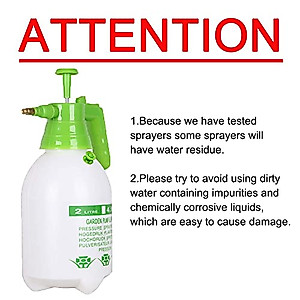 Joywayus 68oz Garden Pump Sprayer with Safety Valve Portable Yard & Lawn Sprayer for Spraying/Watering/Home Cleaning/Car Washing 0.5 Gallon Green