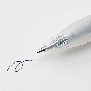 MUJI Clear Ballpoint Gel Pen [Blue-black] 0.5mm x 5