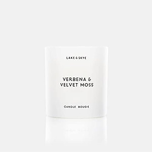 Lake & Skye Verbena & Velvet Moss Candle, (8 oz) 50 Hours of Burn Time, 100% Soy Wax, Vegan - Floral Green Scent with Spicy Twist