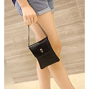 Studded Skull Gothic Mini Chain Crossbody Shoulder Bag Satchel Travel Leather Tote Handbag Purse