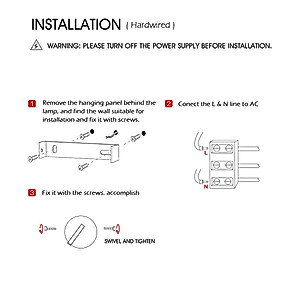 Luzden Modern Wall Mount Light Focused Bed Bedside Reading Wall Lamp with Switch LED Wall Sconce Rotatable Headboard Lights Indoor Spotlight Adjustable for Living Room,Bedroom 3+7W 3000K Black