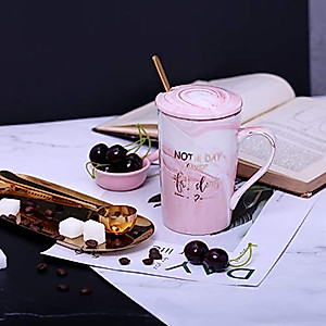 Jumway Not A Day Over Fabulous Mug - Birthday Gifts for Women - Funny Birthday Gift Ideas for Her,Friends, Coworkers, Her, Wife, Mom, Daughter, Sister, Aunt Ceramic Marble Mug 14 Oz Pink