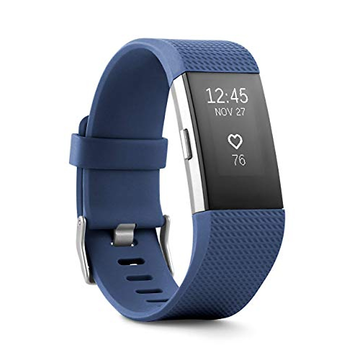 Fitbit Charge 2 Heart Rate + Fitness Wristband, Blue, Large (6.7 - 8.1 Inch) (US Version) (Renewed)