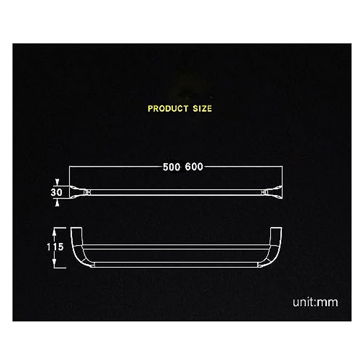 Towel BAR Rack Towel Rack Wall Mounted Double Towel Storage Rack Towel Bar,Zinc Alloy Towel Rod,Polished Finish Towel Shelf Holder for Bathroom and Kitchen/60Cm