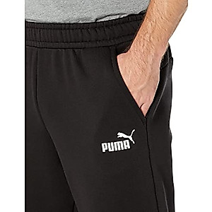 PUMA mens Essentials Fleece Sweatpants, Cotton Black, Medium US
