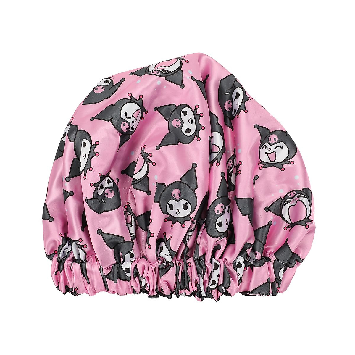 Bioworld Kuromi Character All-Over Print Reversible Sleep Bonnet Multicolor