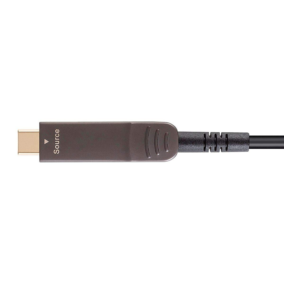 Monoprice USB 3.1 Type-C to Type-C Video-Only Cable - 4K@60Hz, Fiber Optic, AOC, 75 Feet, Black - SlimRun AV Series