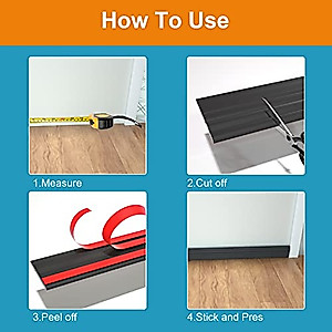 NeatiEase Peel and Stick Baseboards Moulding Trim, 4 Inch x 16.4 Feet Self-Adhesive Floor Baseboard, Flexible Rubber Baseboard Molding Cove Base Vinyl Wall Base (Black)