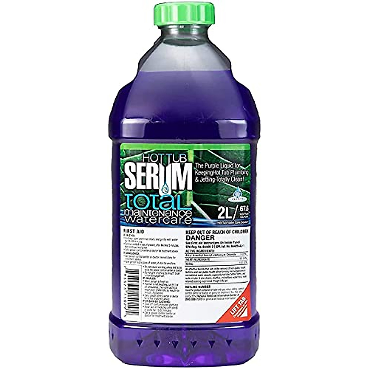 Hot Tub Serum - an EPA Registered Weekly Maintenance Bio-Cleaner/Clarifier/Conditioner/Softener All-in-One 2 Liter (24 Weekly doses)