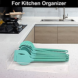 12x16 Clear Acrylic Serving Tray with handle,Spill Proof Rectangular Serving Tray Great For Coffee Table,Food,Wine,Fruit,Makeup Vanity tray,Ottoman Tray,organizer plastic tray for Kitchen and Bathroom