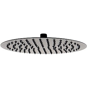 ALFI brand RAIN12R-BM Stainless Steel 12" Round Ultra-Thin Rain Shower Head, 12"L x 12"W x 0.13"H, Black Matte