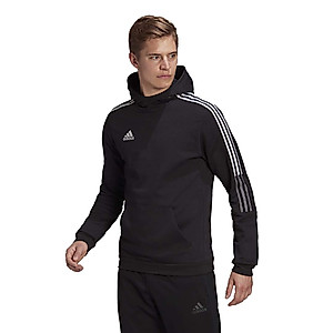 adidas mens Tiro 21 Sweat Hoodie Jacket, Black, Large US