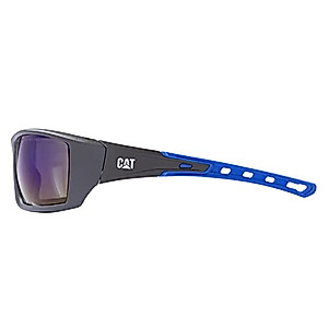 Caterpillar Planer 108-AS Safety Glasses, Grey/Blue, Blue Lens