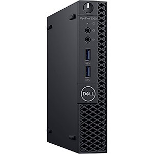 Dell X8PW0 Desktop Computer - OptiPlex 3000 3060 Intel Core i3 8th Gen i3 8100T 3.10 GHz 8 GB RAM DDR4 SDRAM 500 GB HDD Micro PC Windows 10 Pro 64 bit English Keyboard (Renewed)