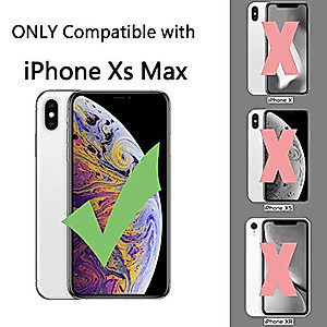 TENOC Phone Case Compatible for iPhone Xs Max Case, Clear Back Cover Bumper Cases for Xs Max 6.5-Inch, Black