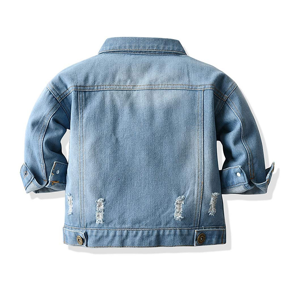 CM C&M WODRO Baby Boys Girls Denim Jacket Kids Toddler Button Down Jeans Jacket Top Coat Outerwear (Blue, 12-18 Months)
