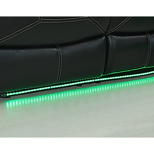 New Classic Furniture Flynn Sofa with Lighted Base, Black