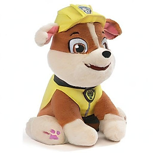 GUND Paw Patrol Rubble in Uniform Plush Stuffed Animal Dog, Yellow, 9"